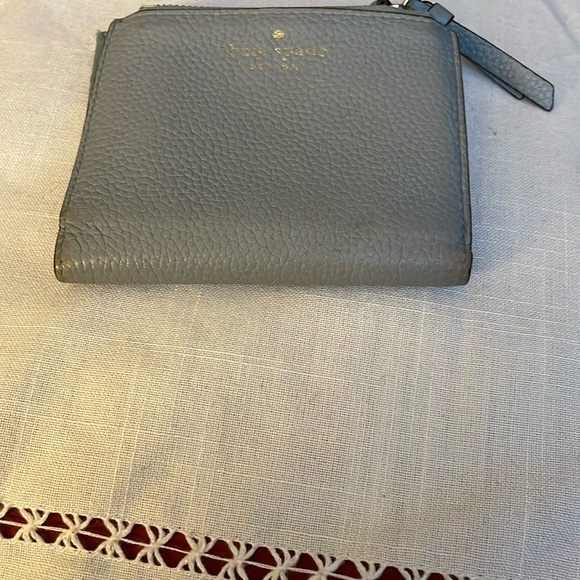 kate spade | Bags | Kate Spade Powder Blue Wallet 2 Coin Holder Card ...